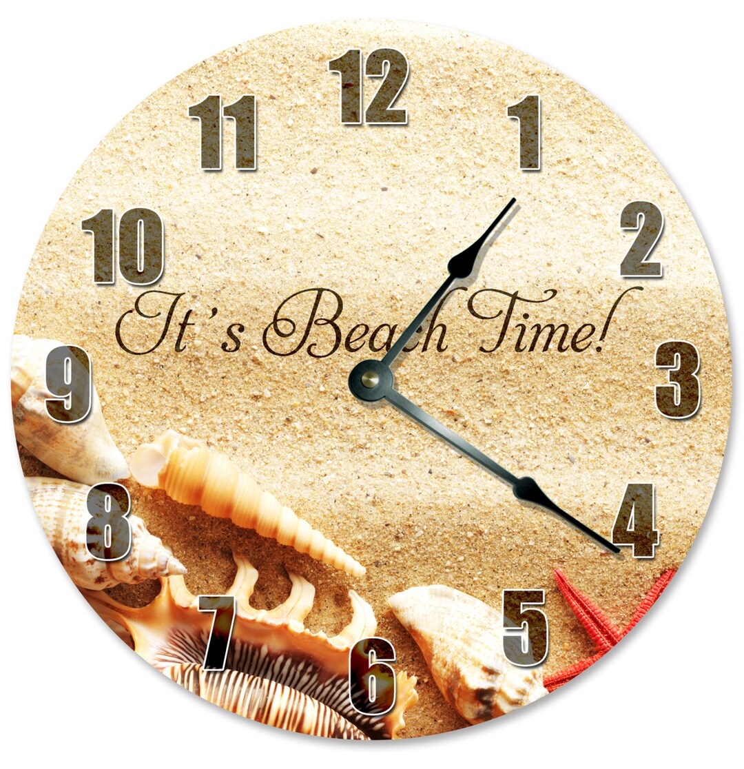 Beach Decor Clock: 10.5" Coastal Wall Art - Etsy