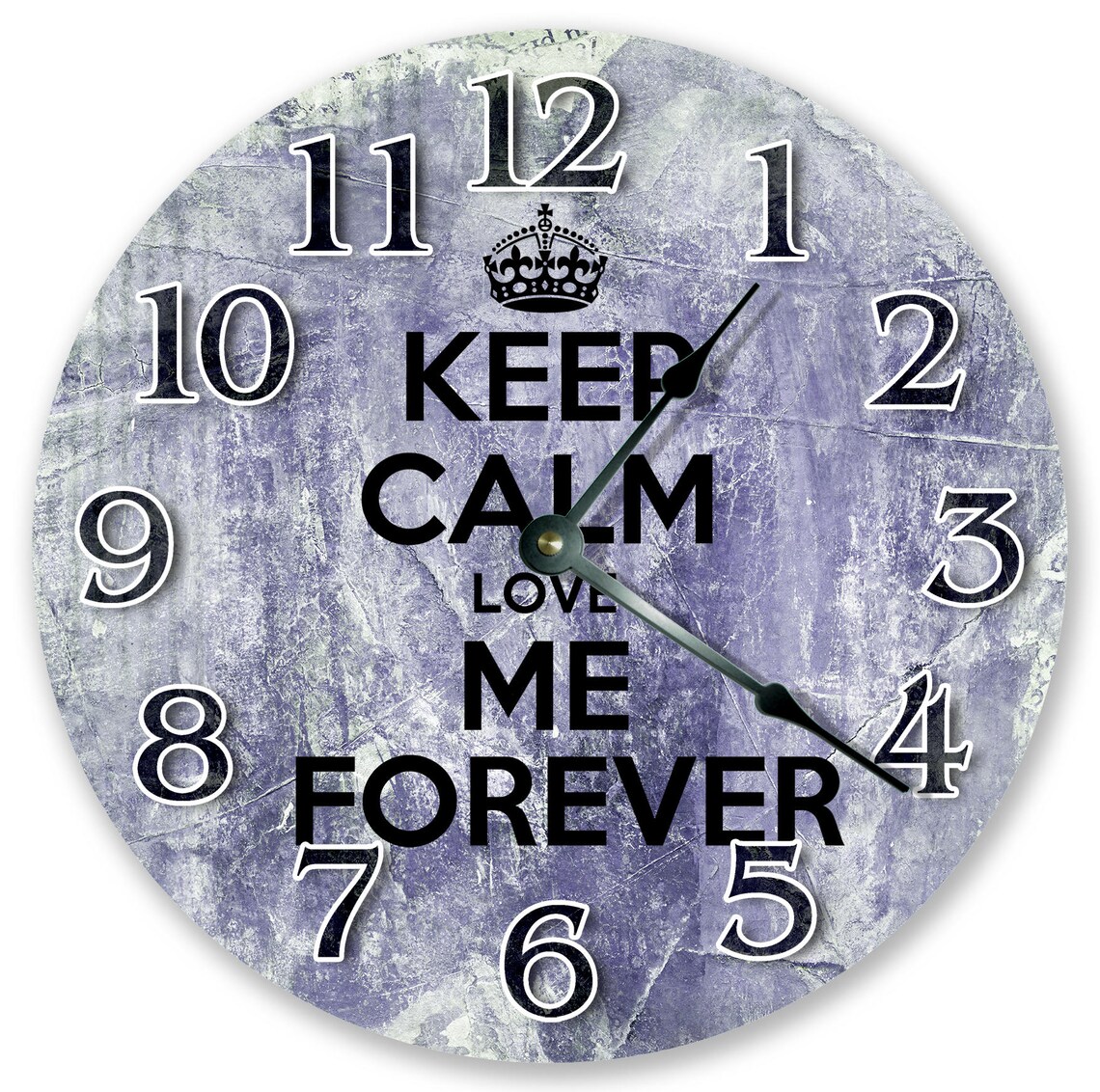 10.5 Keep Calm and LOVE FOREVER Clock Motivational | Etsy