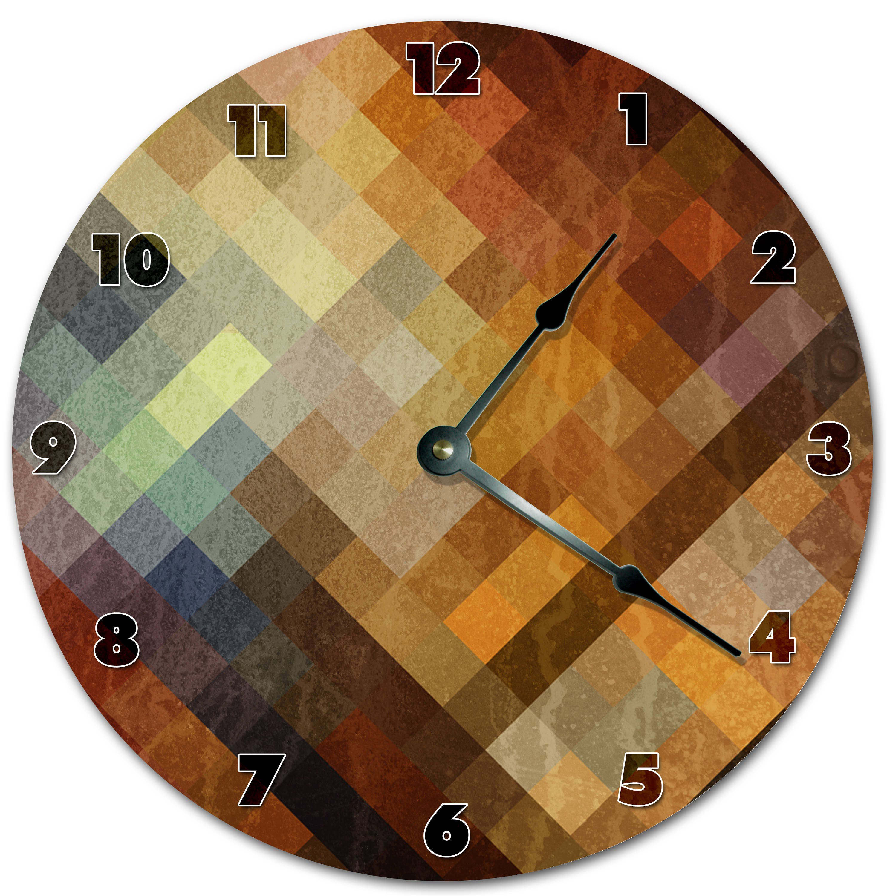 10.5 MOSAIC ART Clock Living Room Clock Large | Etsy