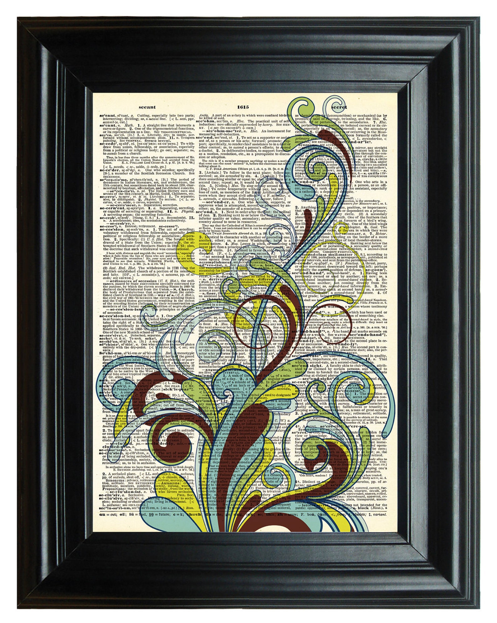 VINTAGE DICTIONARY PRINT Dictionary Page Upcycled Dictionary - Etsy