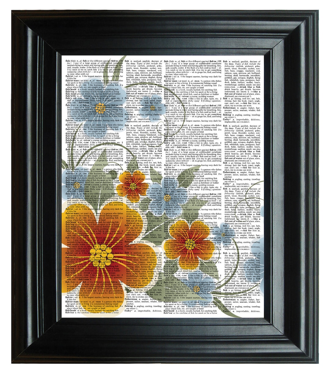 VINTAGE DICTIONARY PRINT, Print on Dictionary, Vintage Art Print ...