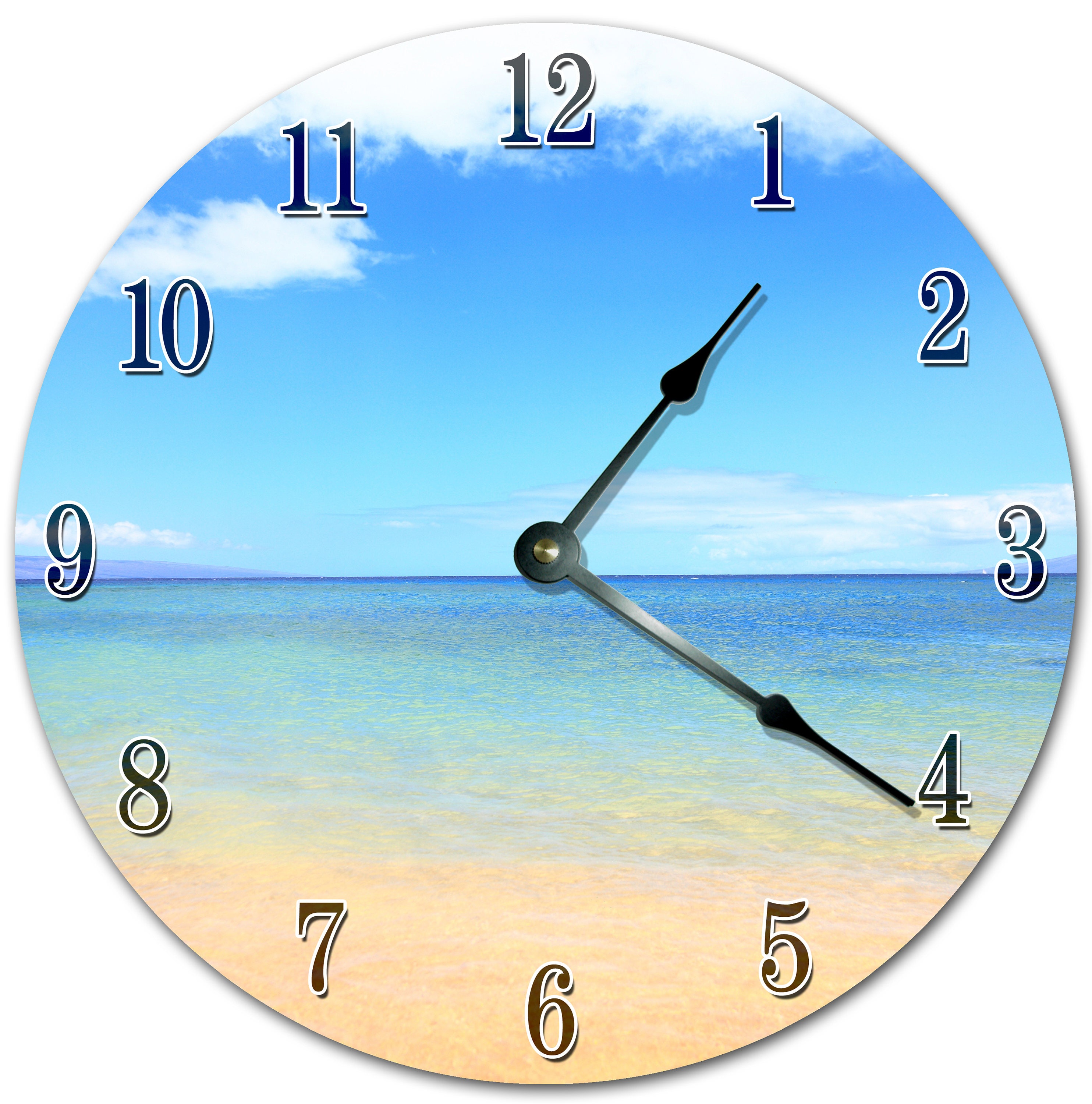 10.5 Calm SEA Clock BLUE Clock Living Room Clock | Etsy