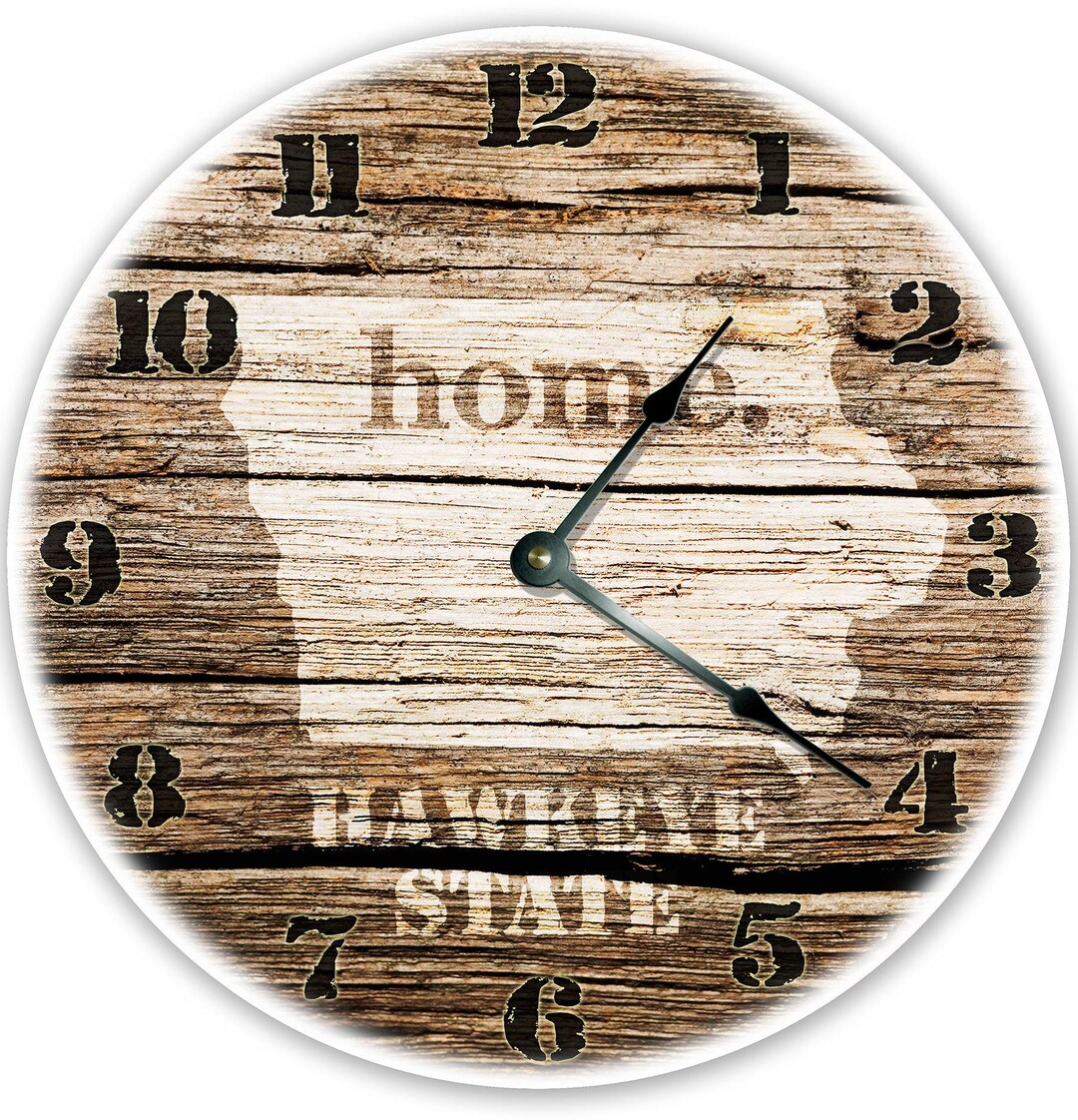 Iowa State Homeland Clock: 12" MDF Wall Decor - Etsy