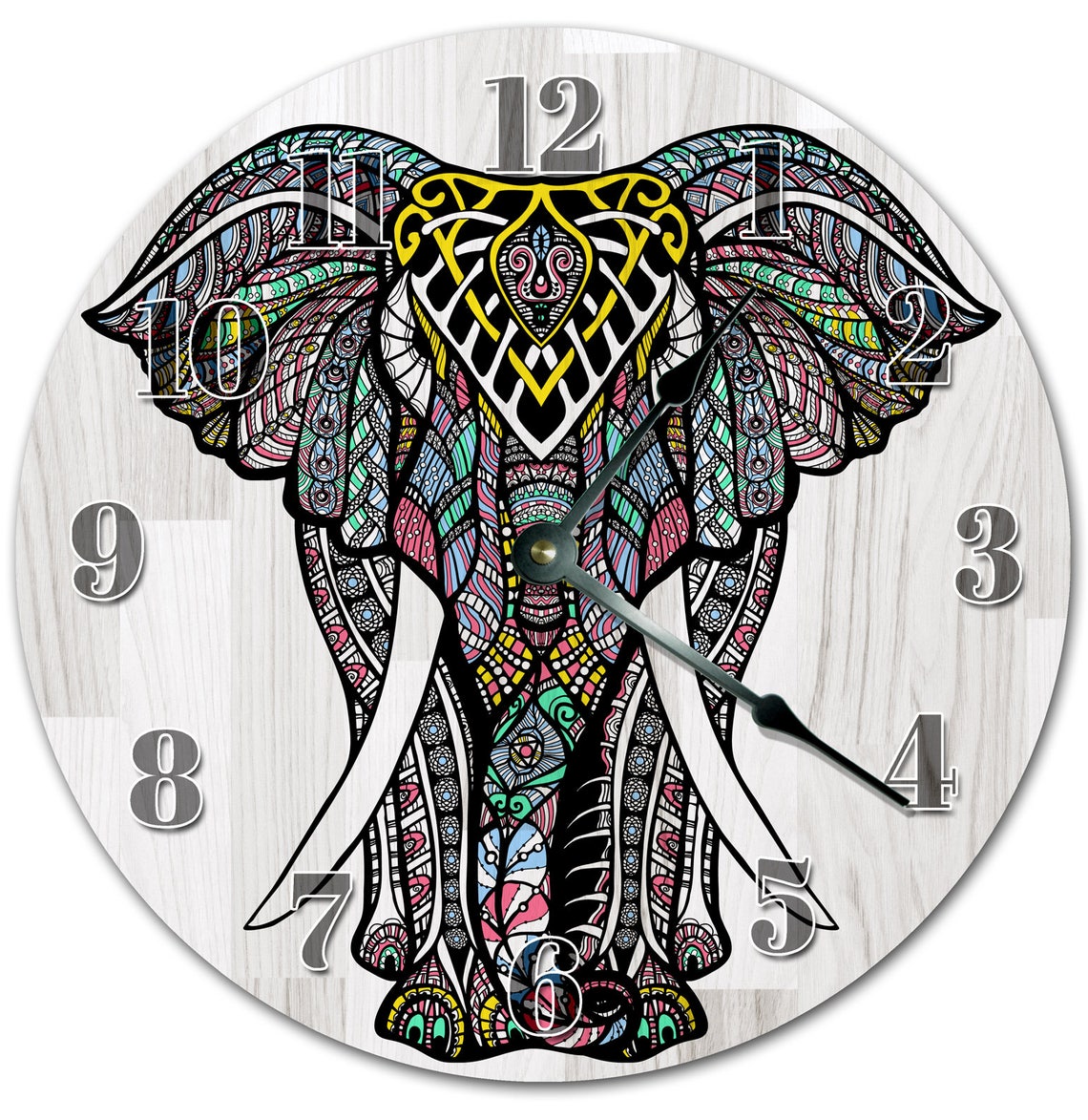 10.5 ABSTRACT ELEPHANT Design Clock Living Room Clock - Etsy