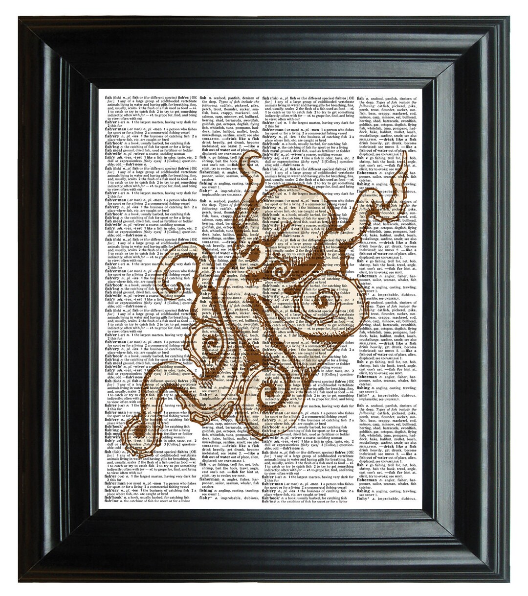 Upcycled Dictionary Art Print, VINTAGE DICTIONARY PRINT, Dictionary ...