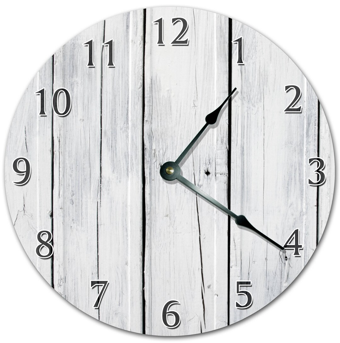 10.5" WHITE BOARD Clock - Living Room Clock - Large 10.5" Wall Clock ...