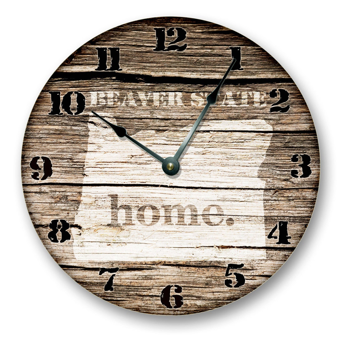 Oregon State Wood Wall Clock: Beaver State Home Decor (10.5") - Etsy