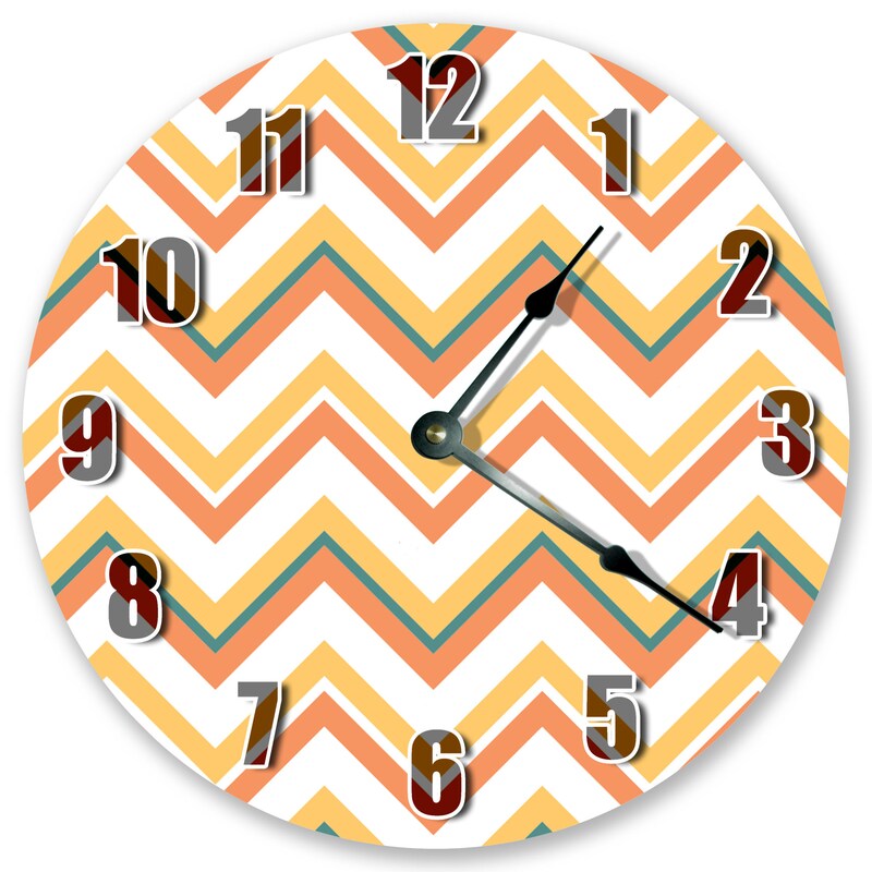 Chevron Wall Clock - Etsy