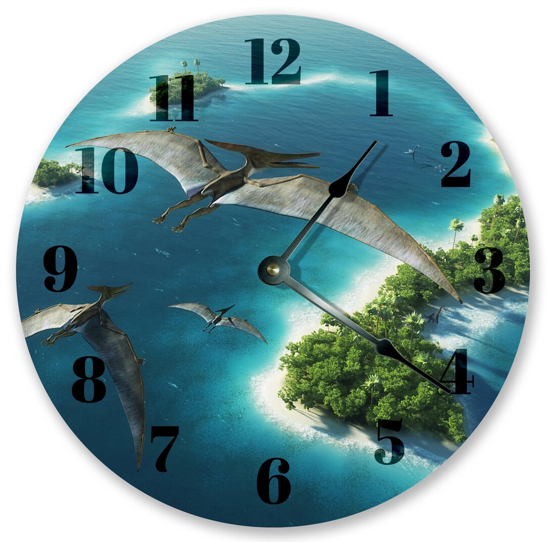 10.5" Great Pteranodon Clock - Flying Dinosaur Clock - Living Room ...