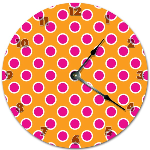 Polka Dot Clock - Etsy