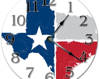Large Texas Wall Clock - Etsy