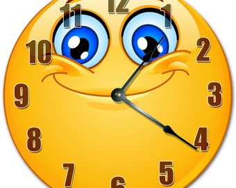 Smiley Wall Clock | Etsy