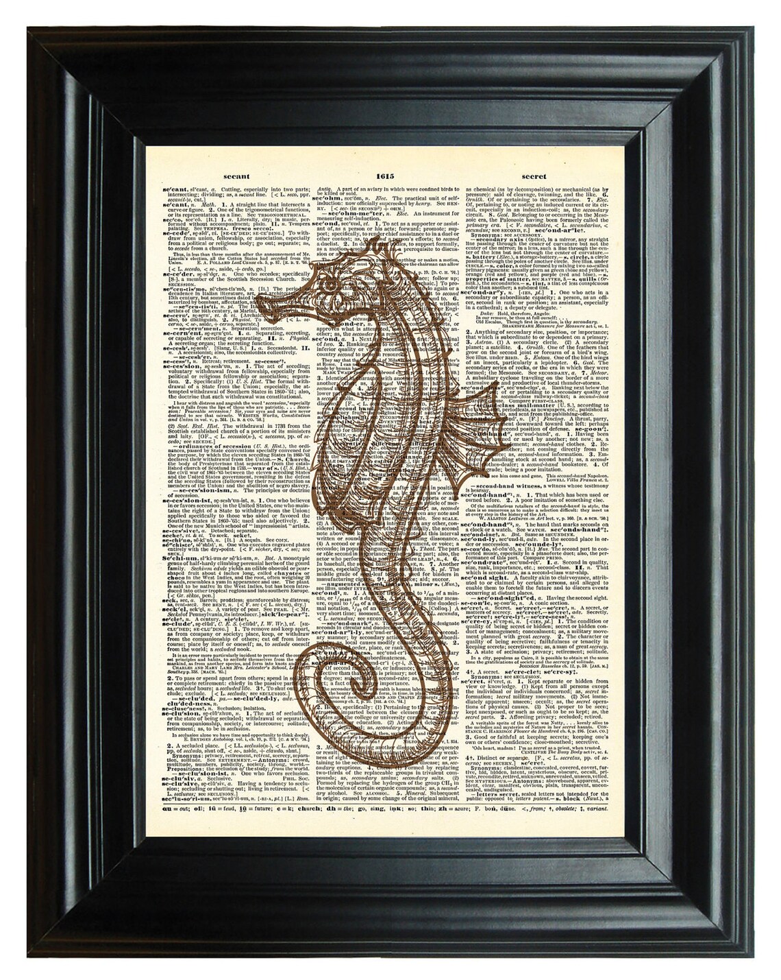 Upcycled Dictionary Art Print VINTAGE DICTIONARY PRINT - Etsy