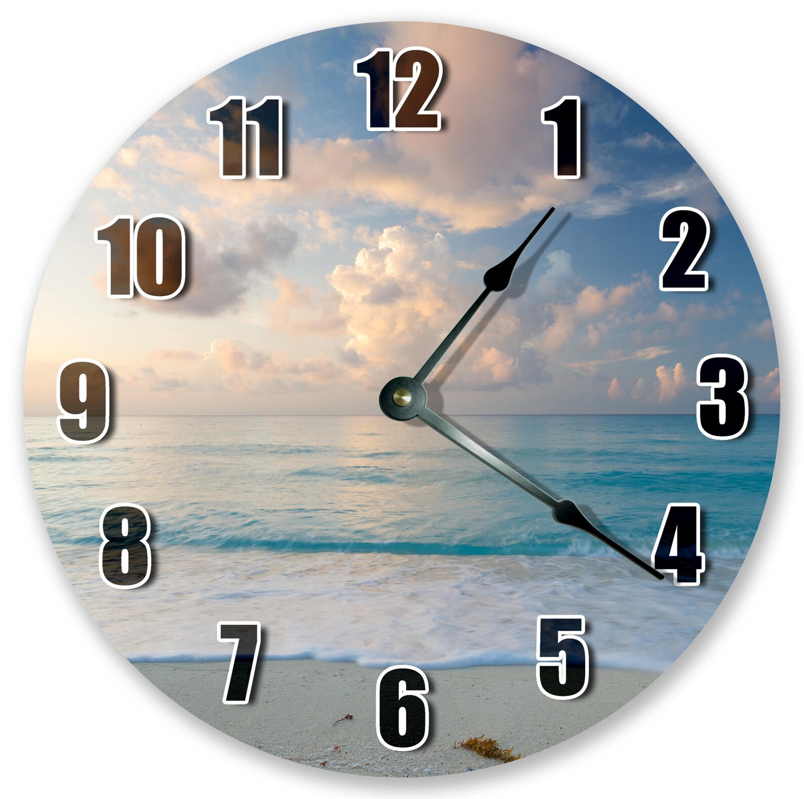 10.5 SUNSET OCEAN Clock Large 10.5 Wall Clock - Etsy