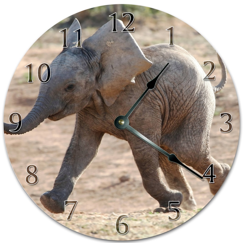 Elephant Clock - Etsy