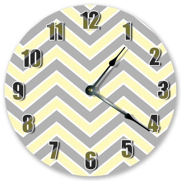 Chevron Wall Clock - Etsy
