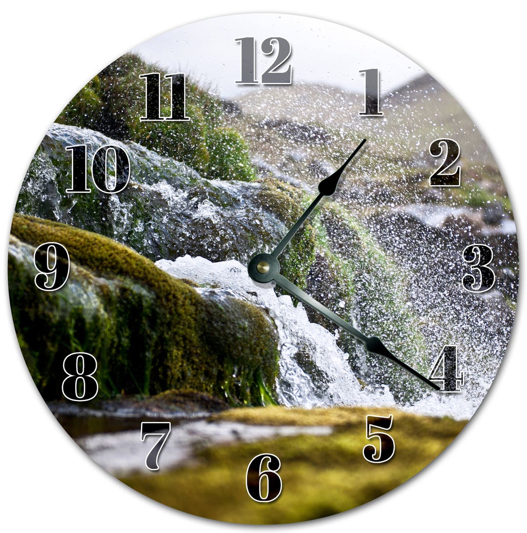 Waterfall Clock: 10.5" Living Room Wall Decor - Etsy