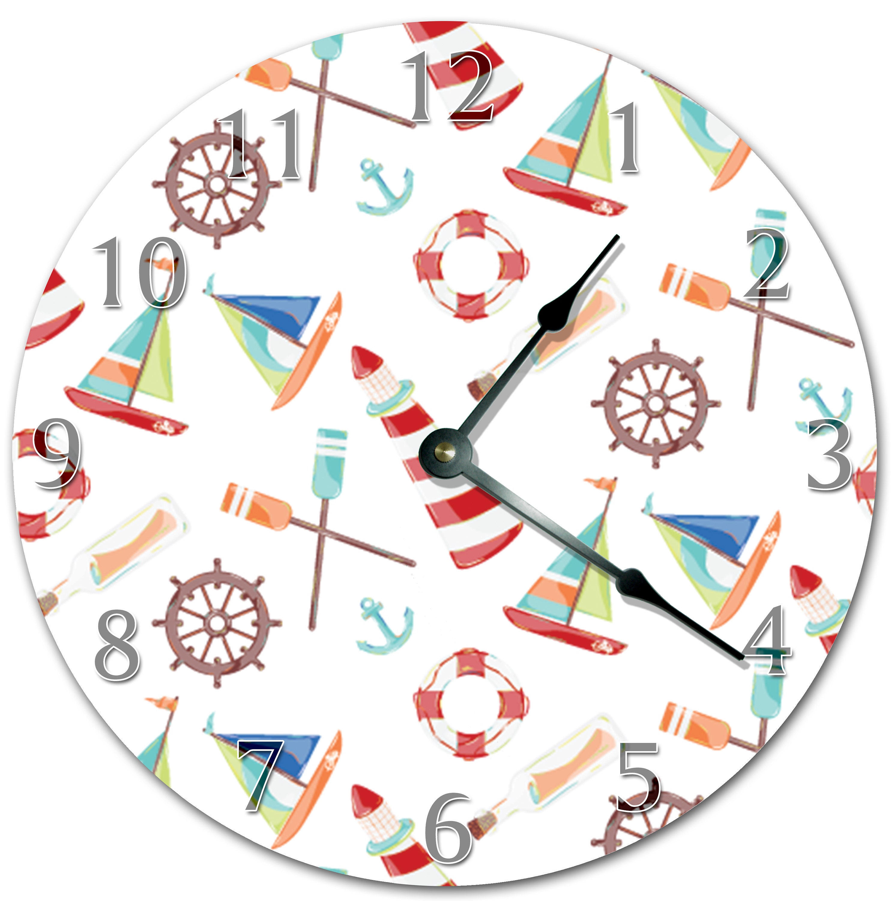 10.5 SAILORS Clock Living Room Clock Large | Etsy