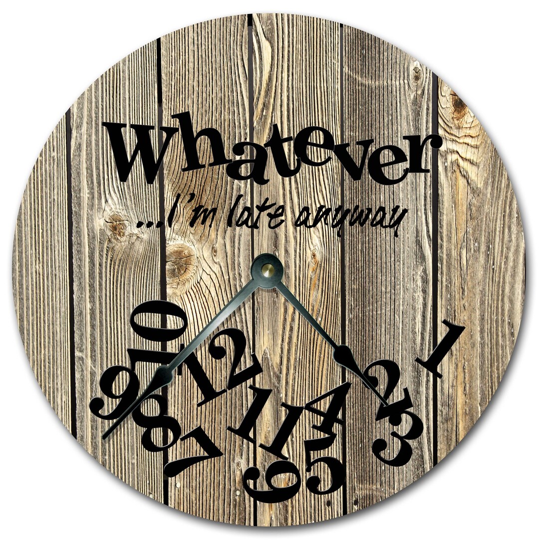 12" 15" Rustic Home Decor Cabin Farmhouse Clocks Silent Hanging Mdf ...