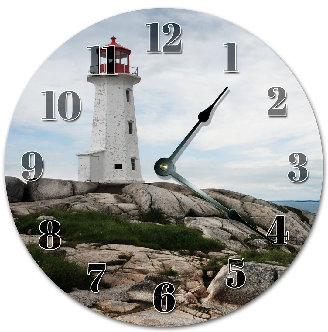 10.5" LIGHTHOUSE Clock - Living Room Clock - Large 10.5" Wall Clock ...