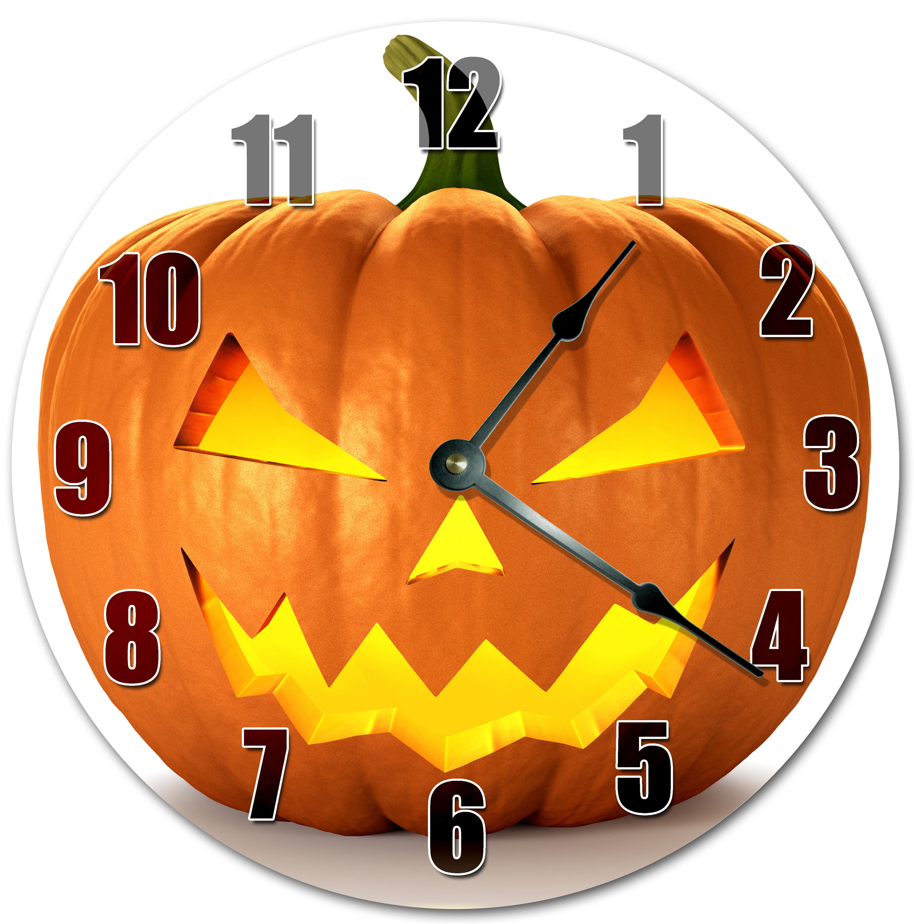 10.5 CARVED PUMPKIN Clock Living Room Clock Large | Etsy