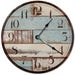 10.5" BLUE RUSTIC WOOD Boards Clock - Rustic Clock Large 10.5 Inch ...