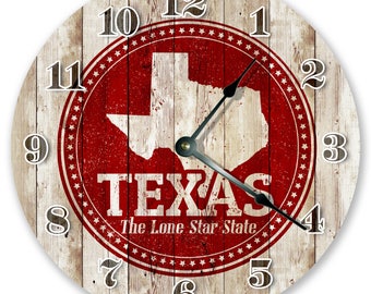 Large Texas Wall Clock - Etsy