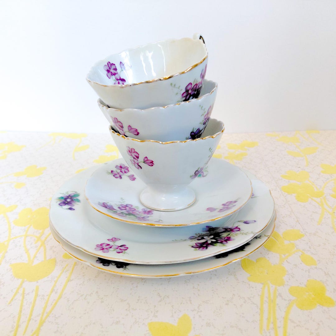 Violet Beauregarde - Set of 11 Random Vintage Antique Floral Violet ...