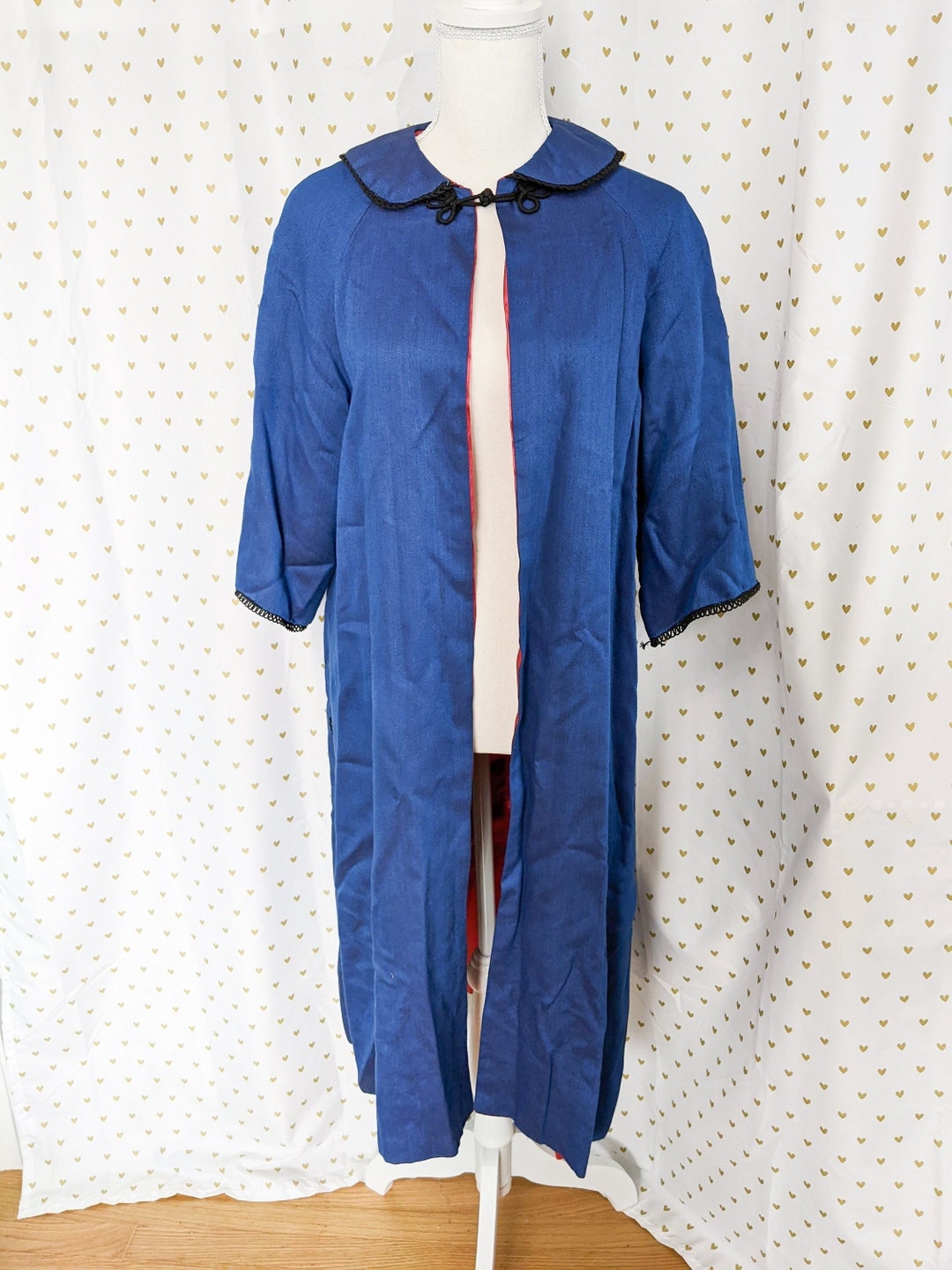 Peter Pan Parade - Vintage 1950s 1960s Blue Satin Peter Pan Collar ...