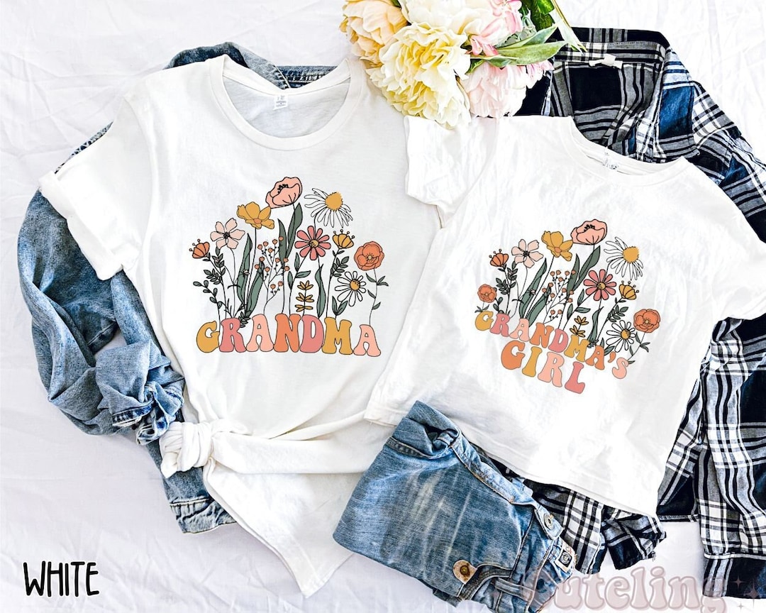 Matching Grandma Shirt Wildflower Grandma Shirt Grammy and Me Shirt ...