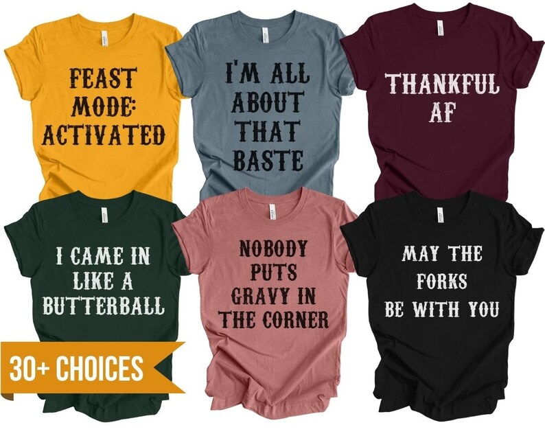 Family Thanksgiving Shirts, Thanksgiving Puns Shirt, Friendsgiving ...