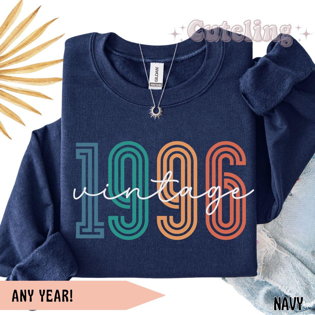 1996 Shirt, 30th Birthday Shirt, Retro Vintage 1996 Birth Year Number ...