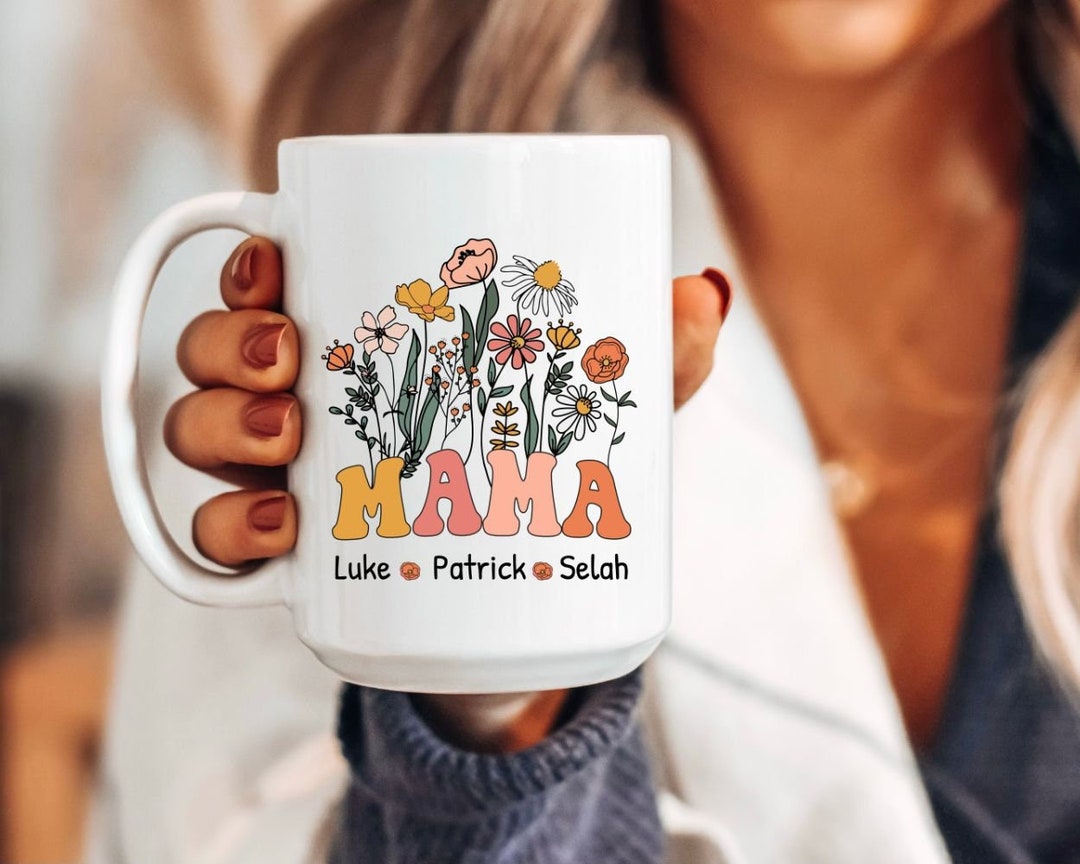 Custom Mama Mug, Mama Mug With Kids Names, Mother's Day Coffee Mug ...