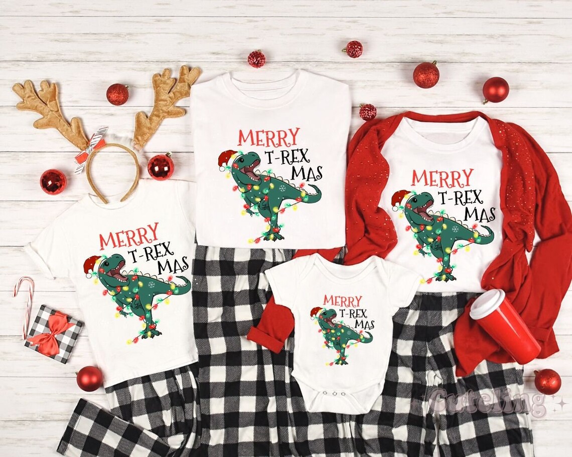 Dinosaur Christmas Shirt, Tree Rex Shirt, Matching Family Christmas ...