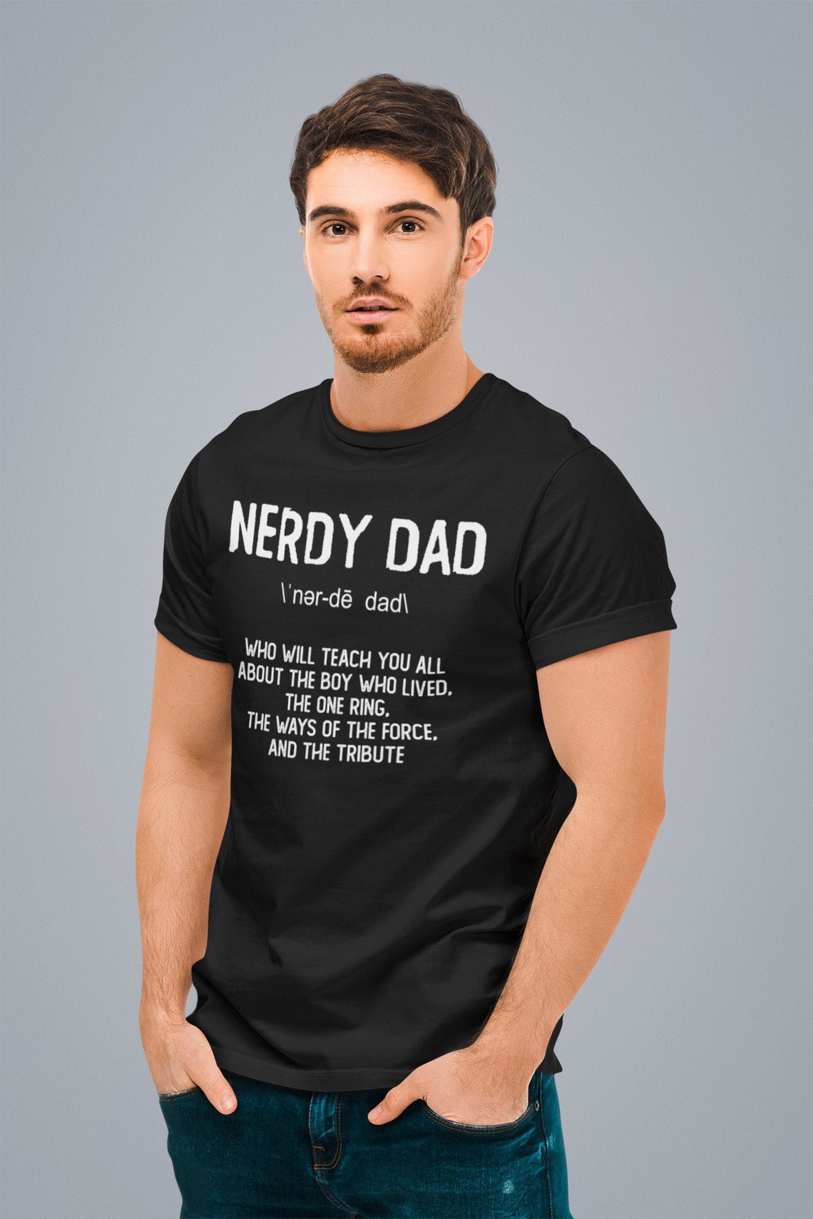 Nerdy Dad tshirt geeky father nerdy father shirt Fathers | Etsy