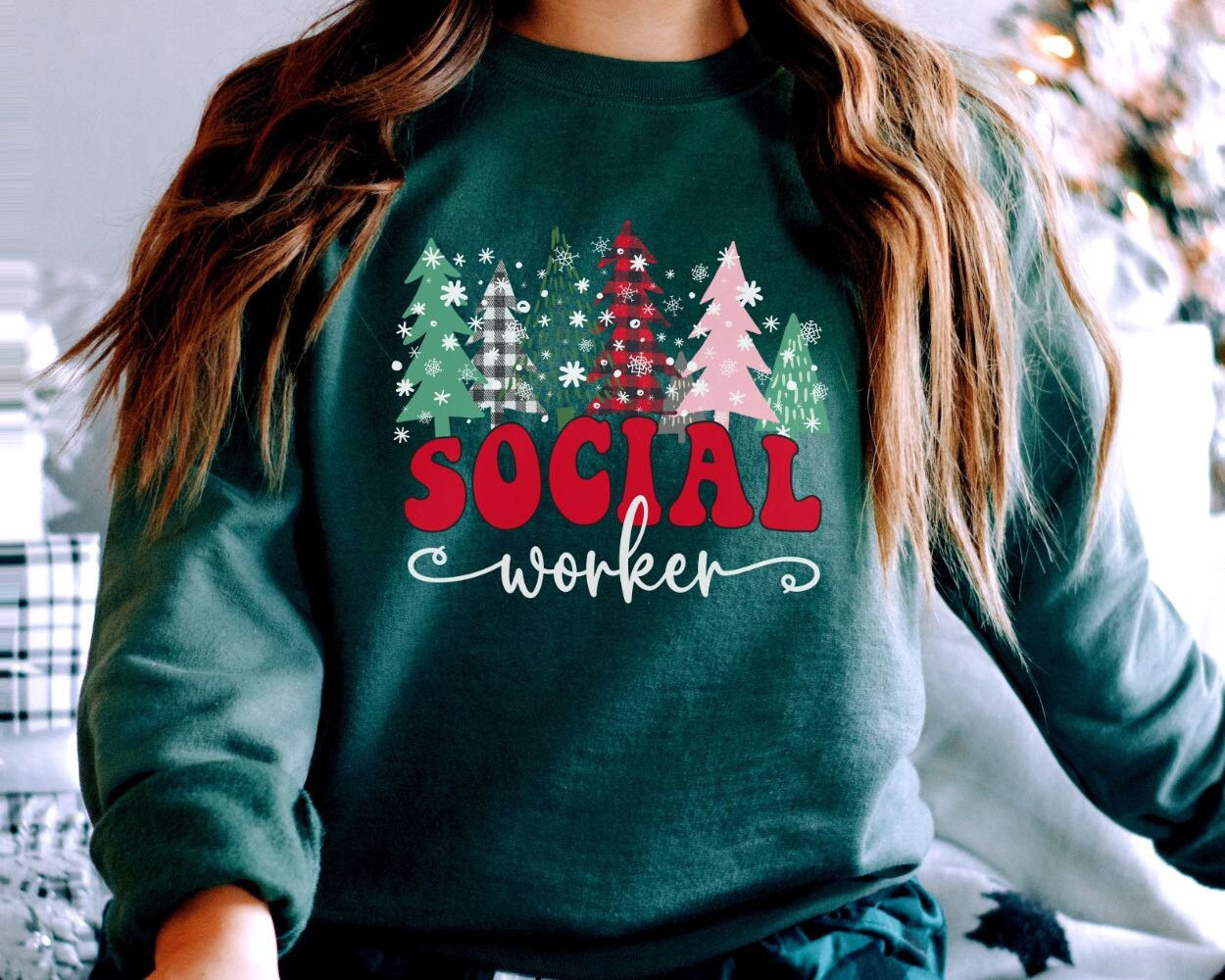 Social Worker Christmas Sweatshirt, Christmas Social Worker gift ...