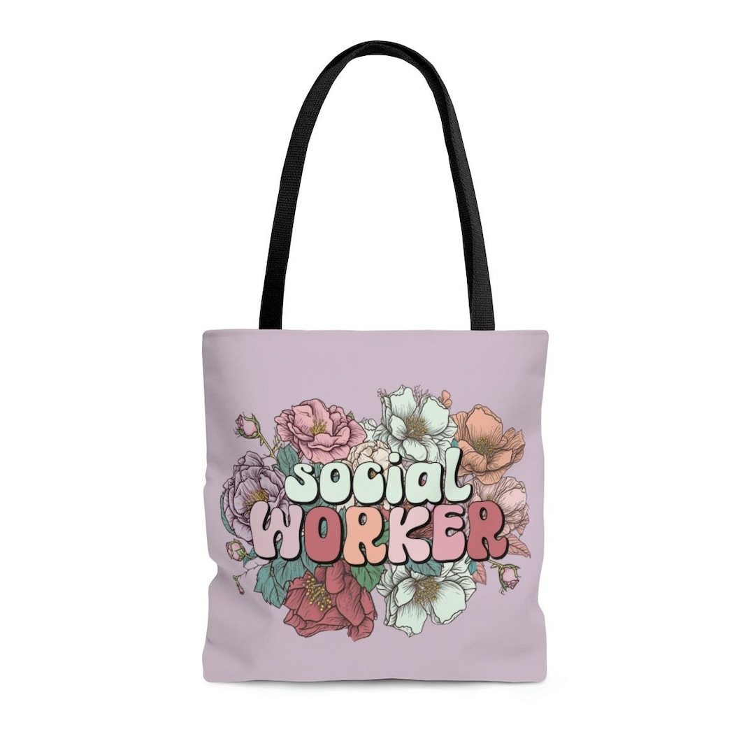 School Social Worker Tote Bag, Social Worker Bag, MSW Student New Grad ...