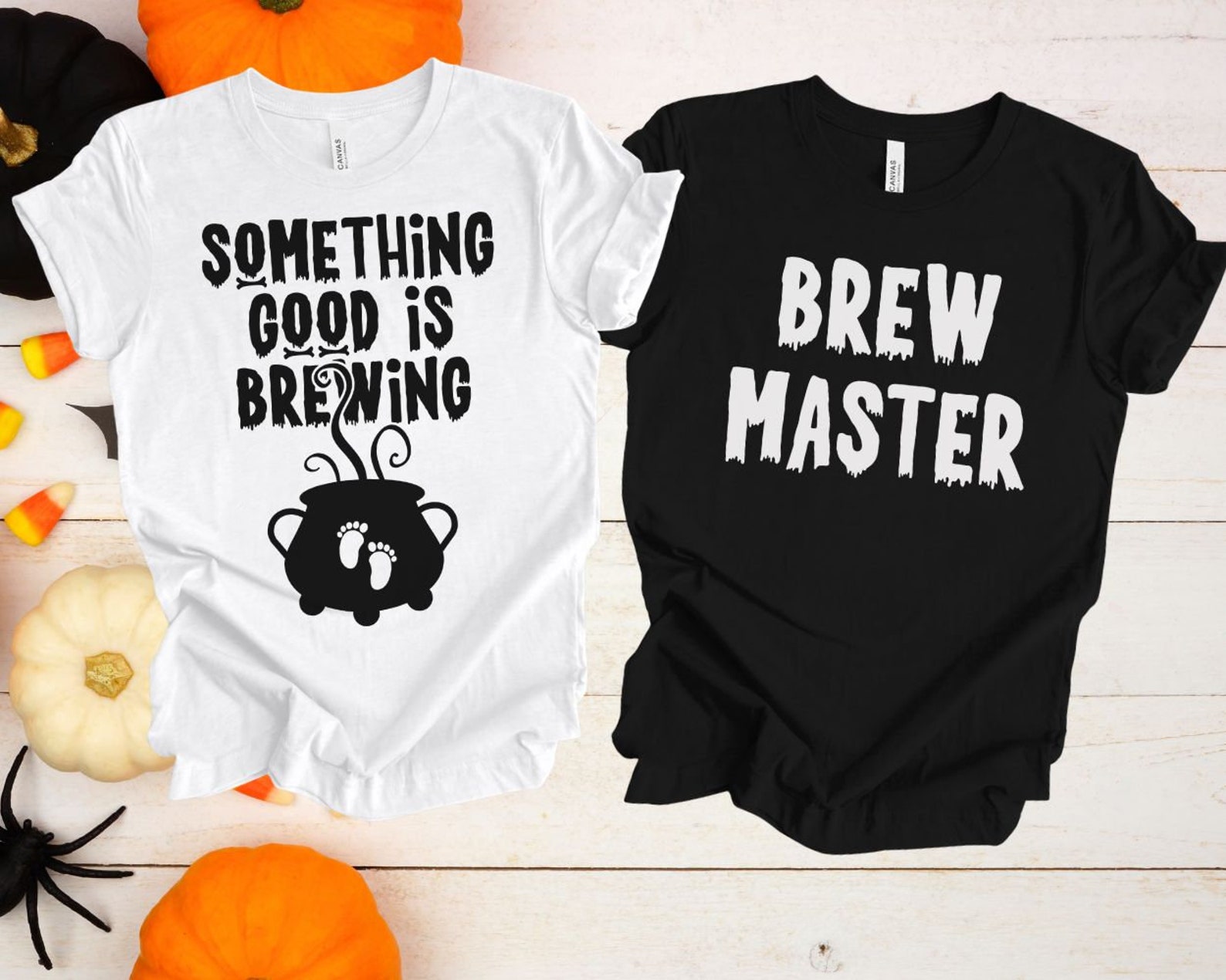 Halloween Pregnancy Announcement Shirts Something Good is - Etsy