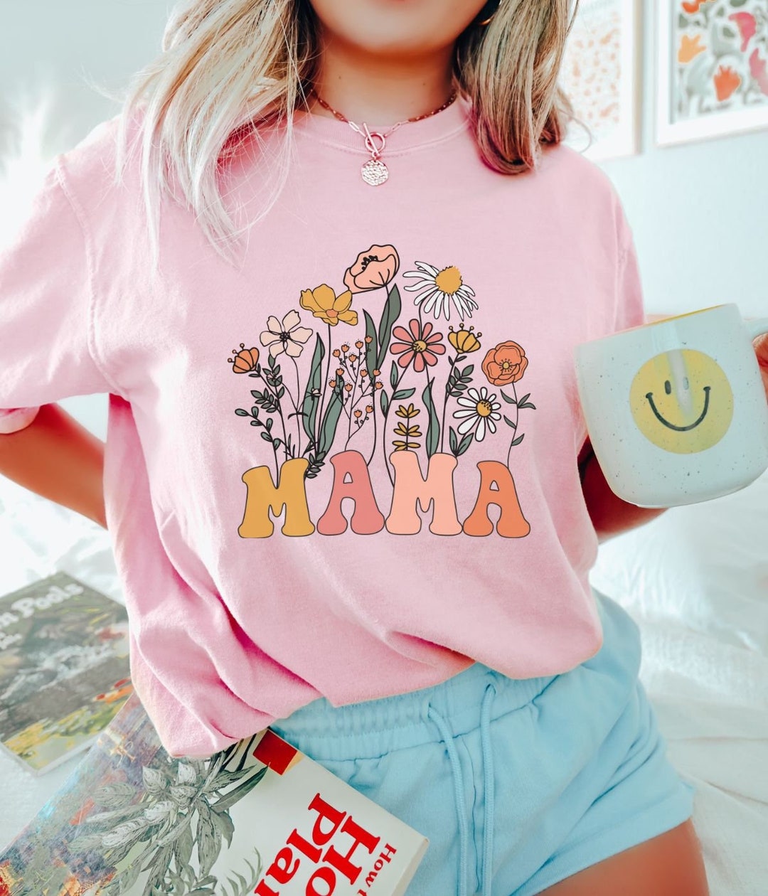 Mama Shirt, Wildflowers Mama Shirt, Comfort Colors Shirt, Retro Mom ...