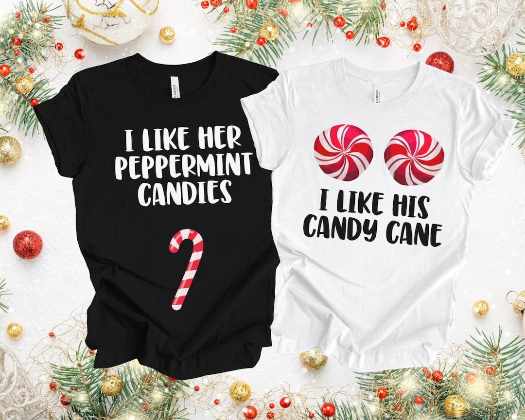 Funny Couples Christmas Shirts, Candy Cane Shirt, Funny Christmas ...