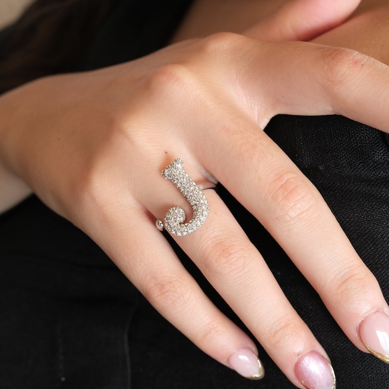 Initial Ring Sterling Silver - Etsy