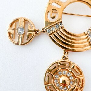 Vintage Givenchy Gold Brooch Pin: Logo Charms & Rhinestones - Etsy