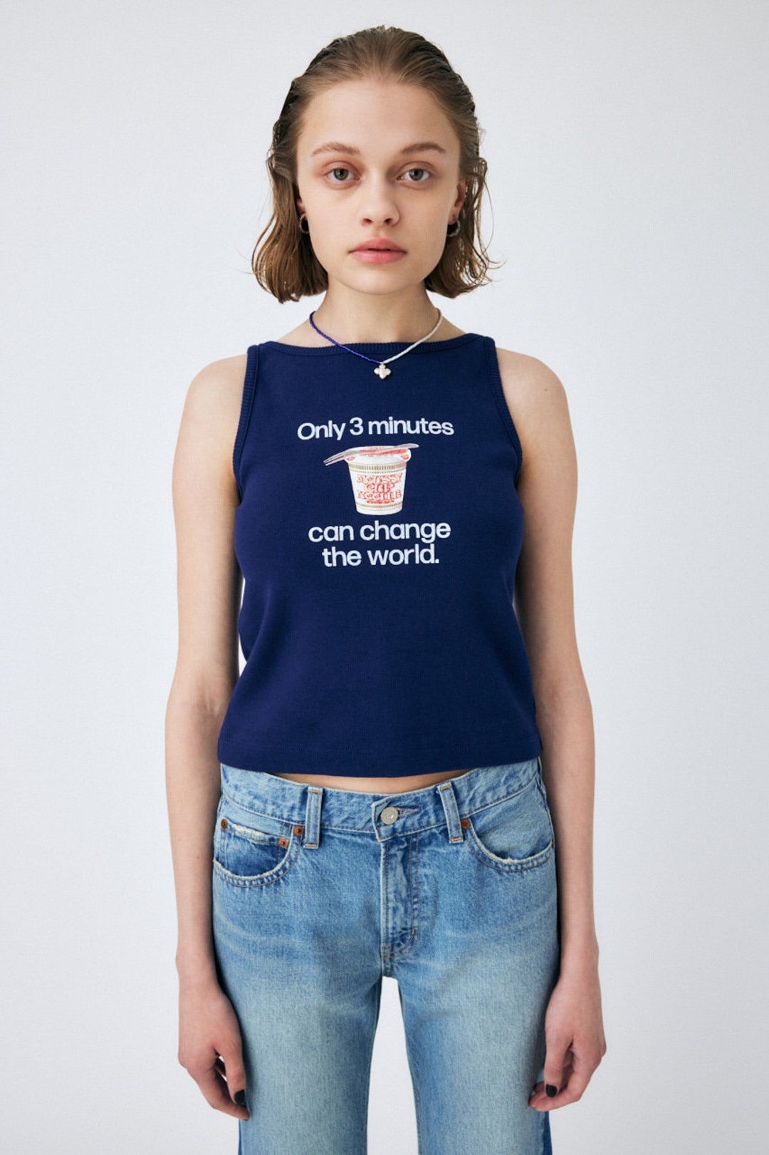 Moussy Cup Noodle 3 Minutes Vintage Cotton Tank Top, Japanese Fashion ...