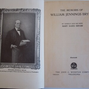 Memoirs of William Jennings Bryan by Mary Baird Bryan | Etsy