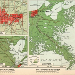 US Cities in the 1920s Map set : New York Chicago Boston Philadelphia ...