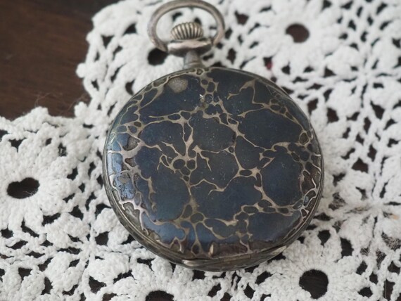 Antique Longines pocket watch Niello case 900 silver … - Gem