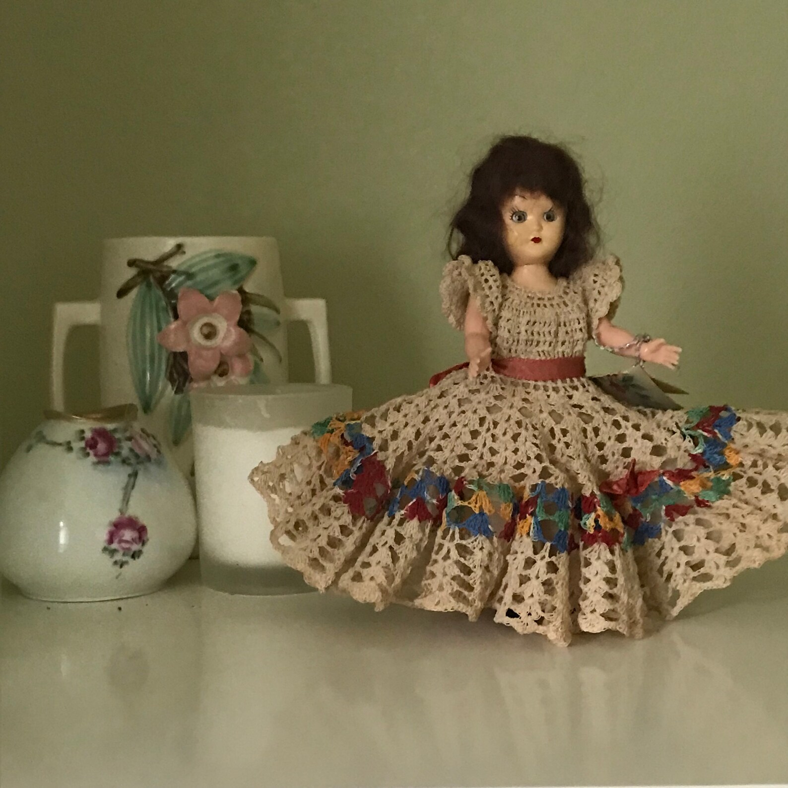 PMA Doll Plastic Molded Arts Doll With Auburn Hair Crochet - Etsy