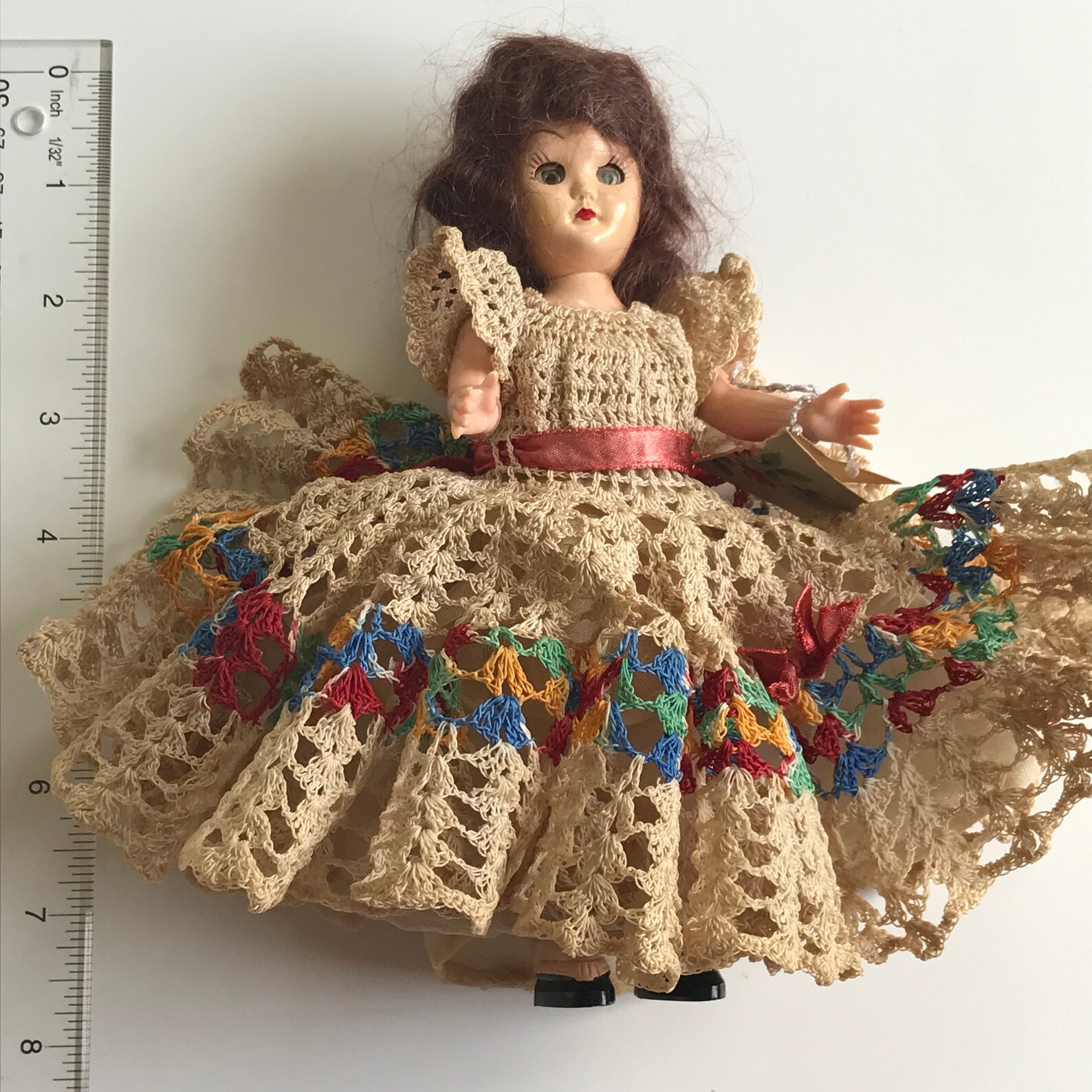 PMA Doll Plastic Molded Arts Doll With Auburn Hair Crochet - Etsy