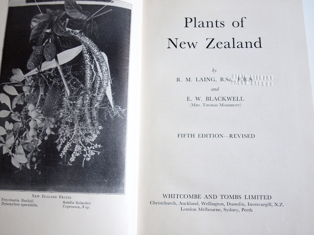 Plants of New Zealand Vintage 50s Plant Book Laing & Blackwell ...