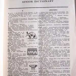 Thorndike Century Senior Dictionary Vintage 40s/50s Reference Book Red ...